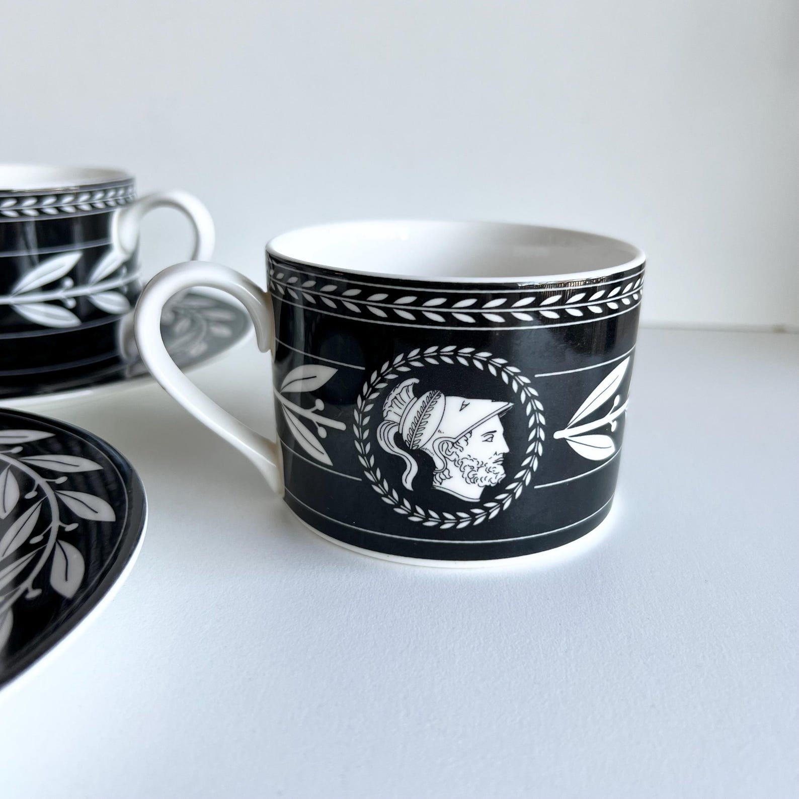Victoria Beale Casual Coffee Cups and Saucers, Black & White, Olympia ...