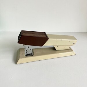 70s Artificial Wood Grain Stapler, Stowaway by Bates, Funky Vintage ...