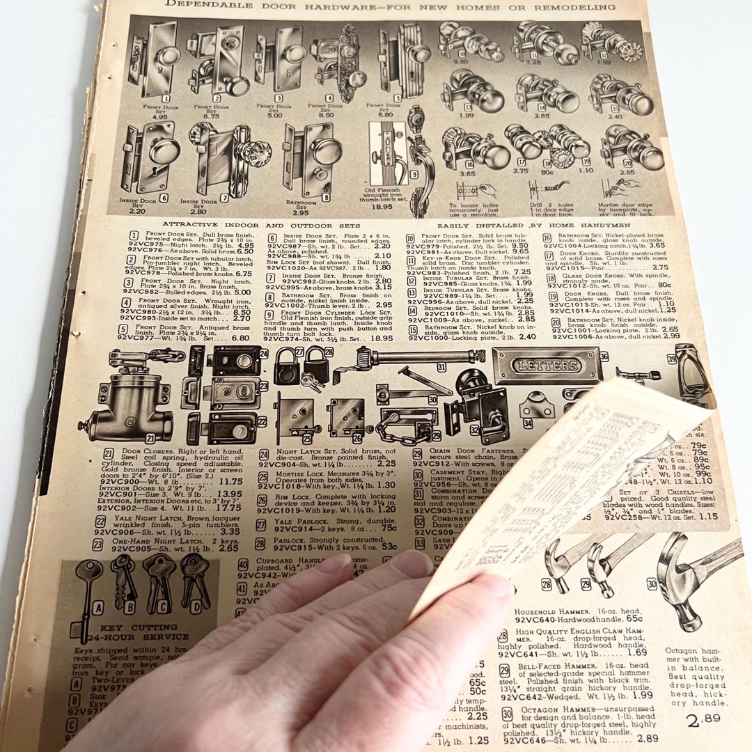 Original 1953 Simpson Sears Canada Catalog Section, Hardware, Tools ...