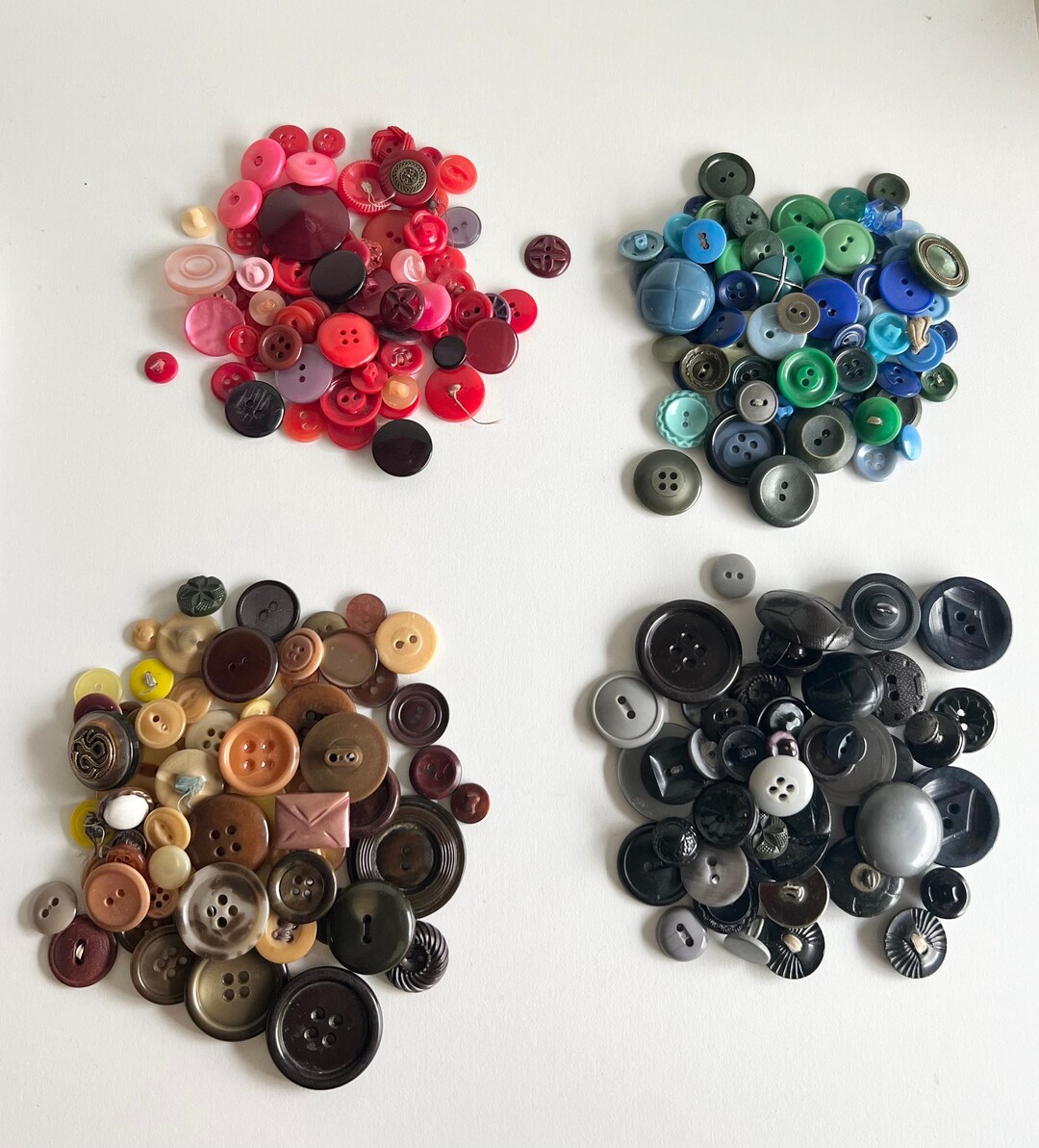 Lot of Vintage Buttons, Mixture of Sizes, Choose a Mystery Bag by ...