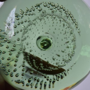 Green Glass Apple Paperweight Controlled Bubble Jaffe Rose | Etsy