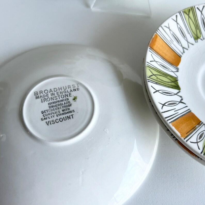4 Replacement Saucers, Kathy Winkle, Broadhurst Saucers, Viscount ...