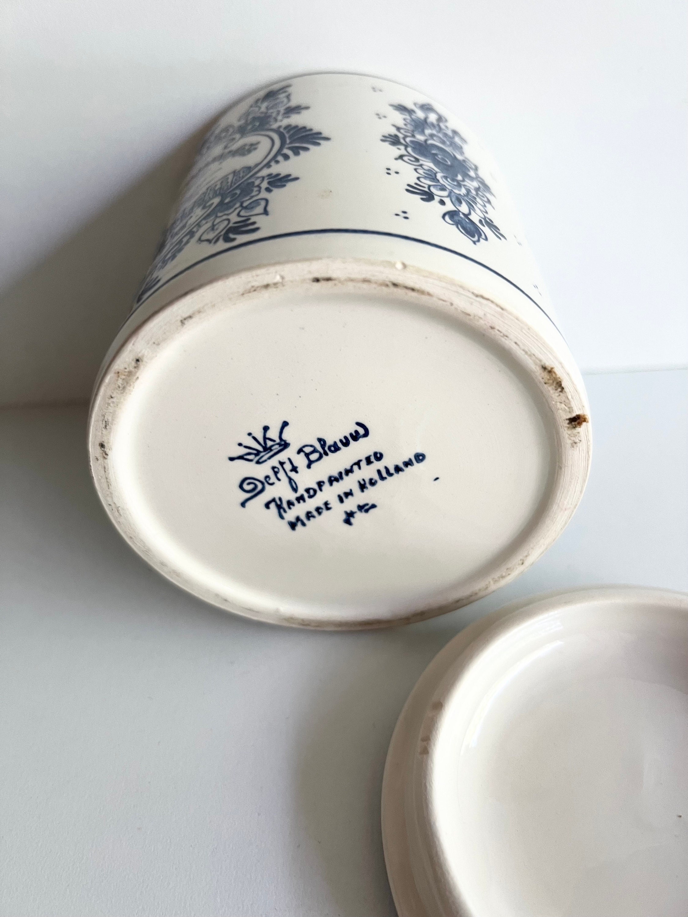 Delft Blue Storage Container Canister Cookie Jar Blue & - Etsy