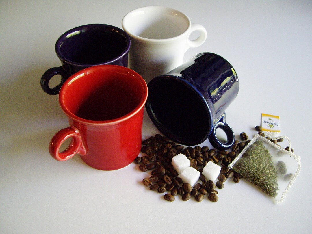 Fiestaware Mugs, Set of 4, for Coffee or Tea, Reissue, Lead Free ...