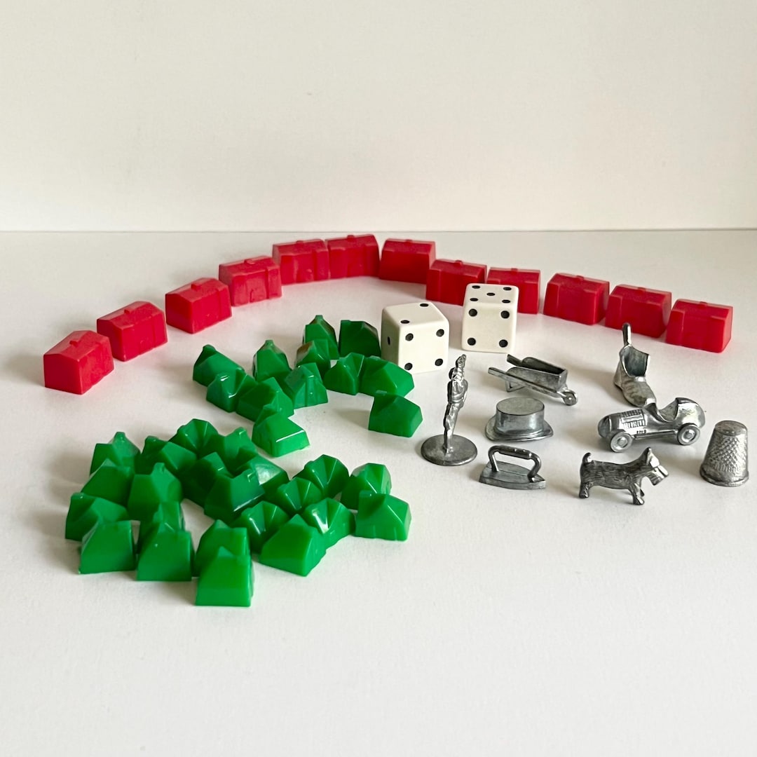 Vintage Monopoly Replacement Pieces, 1960s, Original Metal Game Markers ...