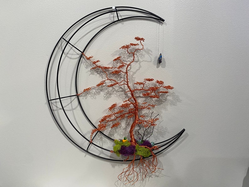 Hanging Crescent Moon Bonsai - Etsy