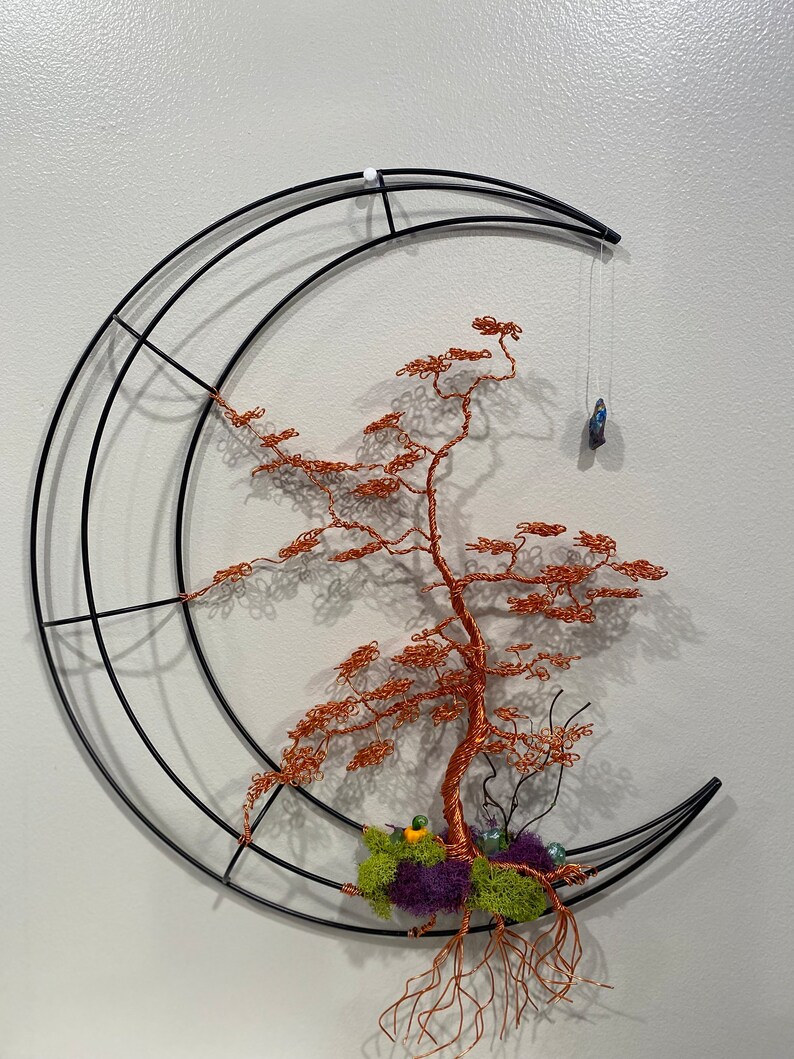 Hanging Crescent Moon Bonsai - Etsy