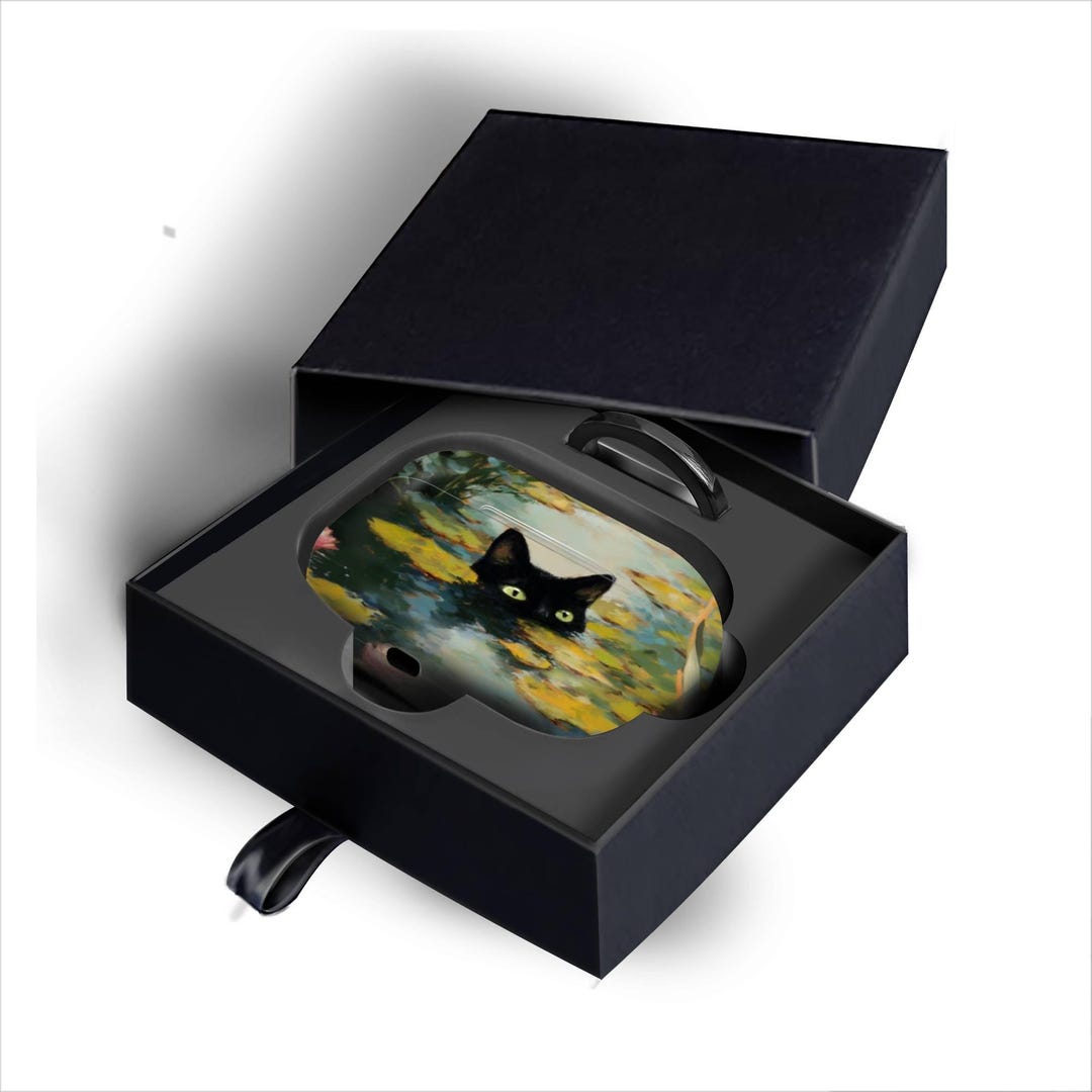 Van Gogh AirPod Case Cat Meme Parody Cover Fits Airpods Pro, Pro 2 ...