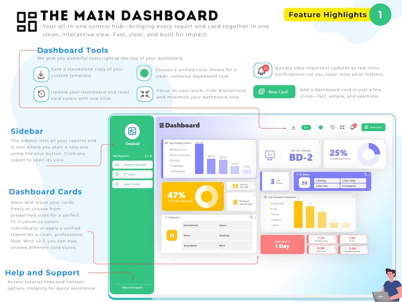 Excel Dashboard Builder Template | Create Interactive Dashboards ...