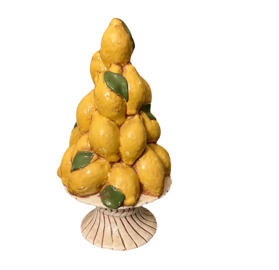 Yellow Ceramic Lemon Statue - Etsy