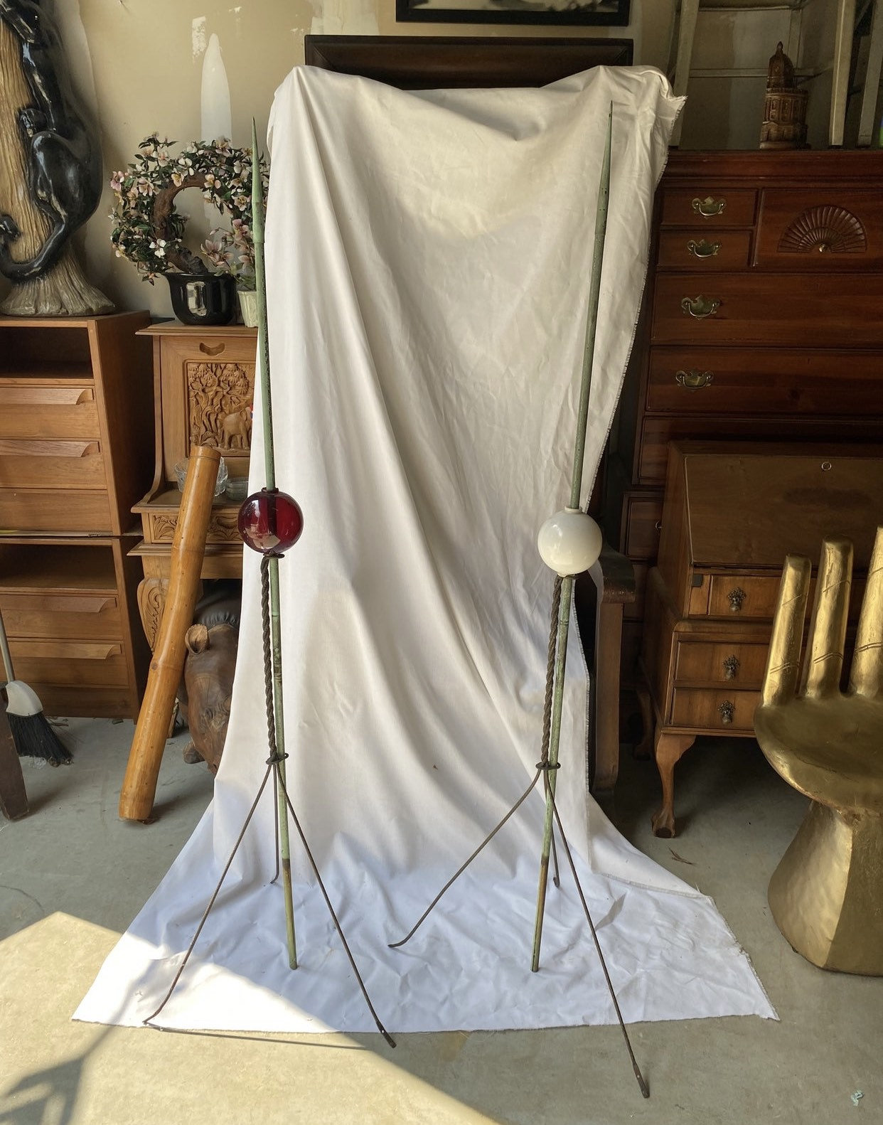 Metal Lightning Rods Sculptural Art - Etsy