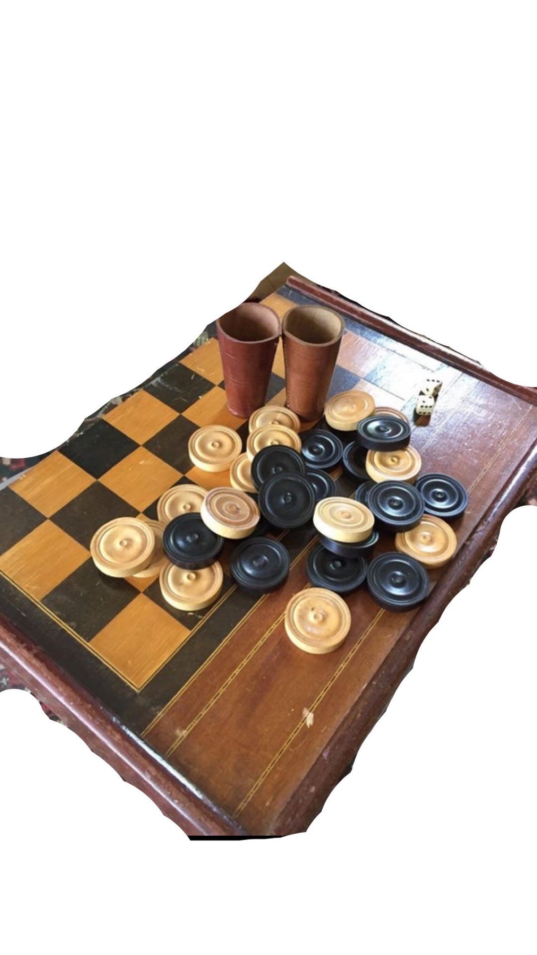 Antique Checkerboard. Circa 19c. Wooden Inlay and Dovetail Construction ...