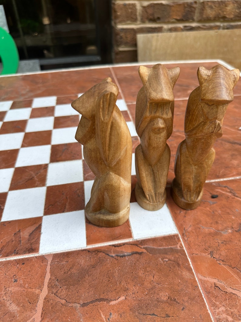 Wooden "hear No Evil, See No Evil, Speak No Evil" Monkey Trio - Etsy