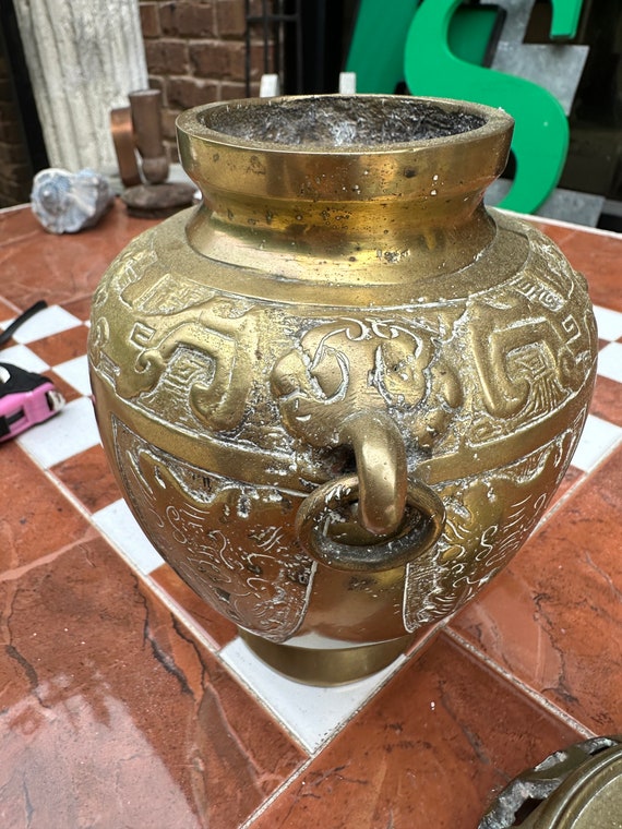 Greek Key Urn