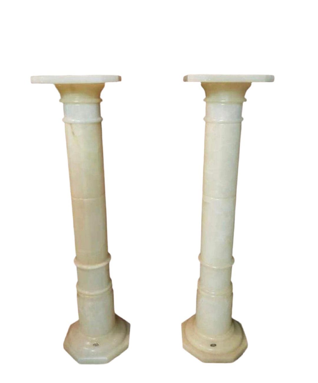 Italian Alabaster Columns- a Pair - Etsy