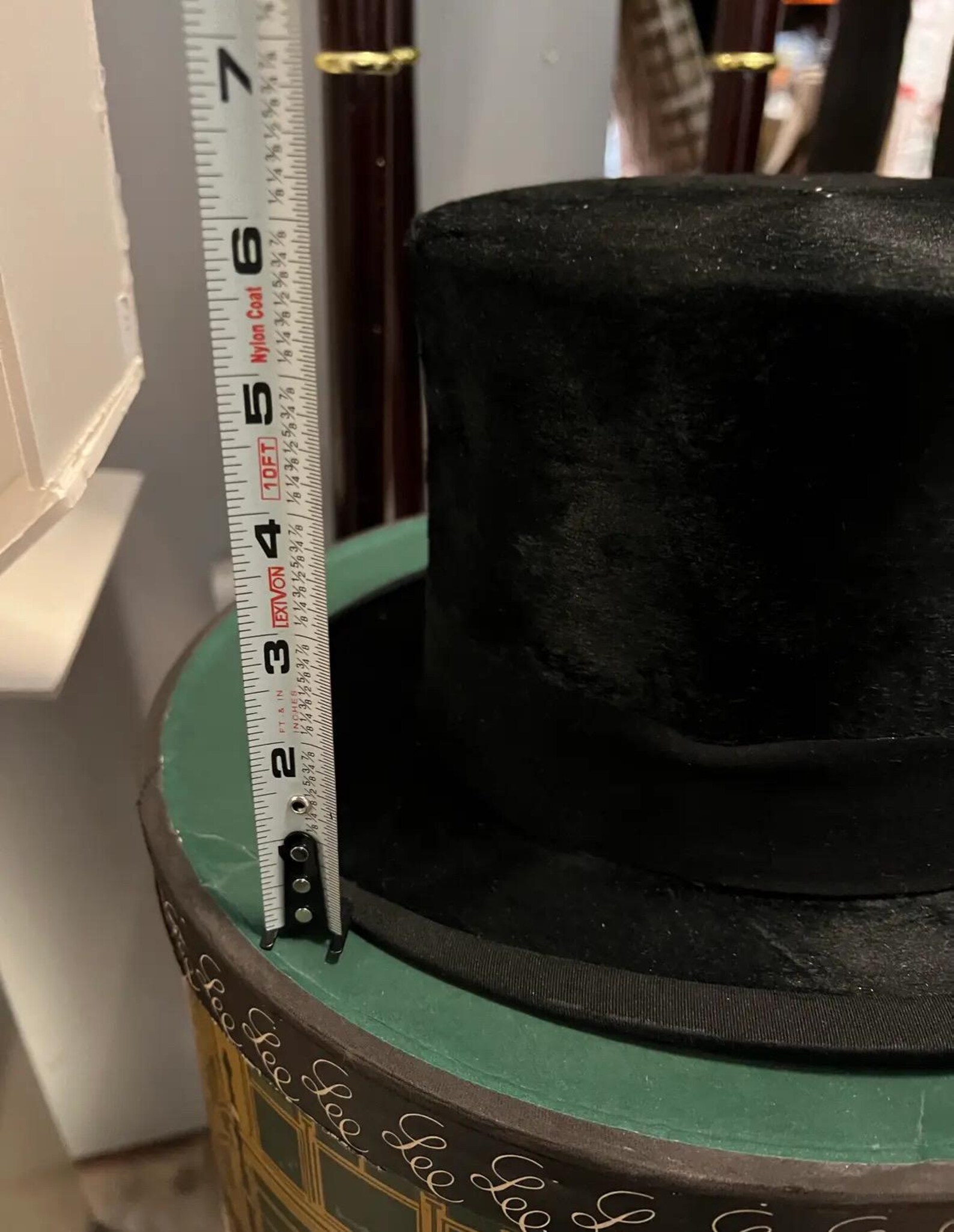 Vintage Top Hat and Box - Etsy
