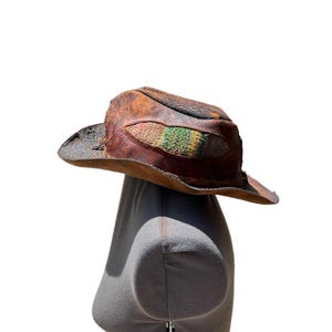 Vintage Crocodile Brown Dundee Hat - Etsy