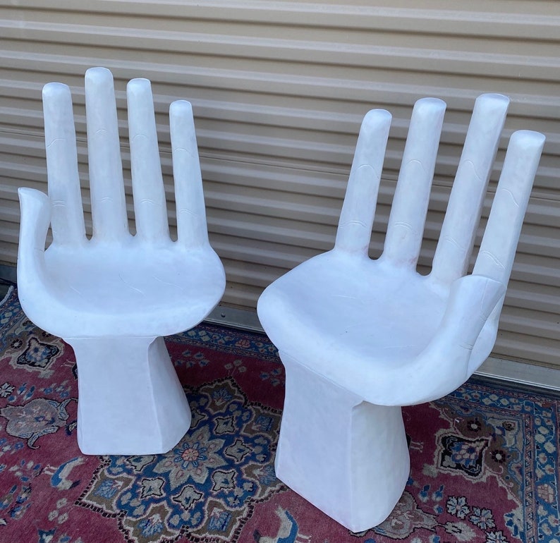 1990s White Wooden Hand Chairs a Pair FREE SHIPPING - Etsy