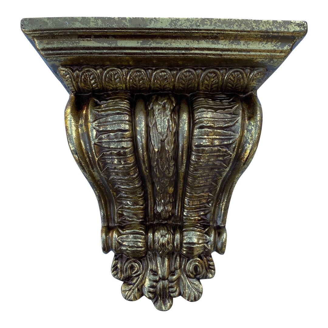 1980s Neoclassical Gilded Ceramic Wall Bracket - FREE SHIPPING! - Etsy