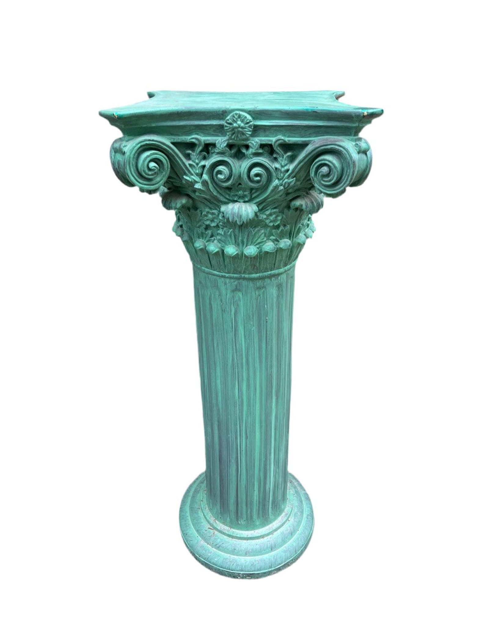 Green Faux Concrete Pillar - Etsy