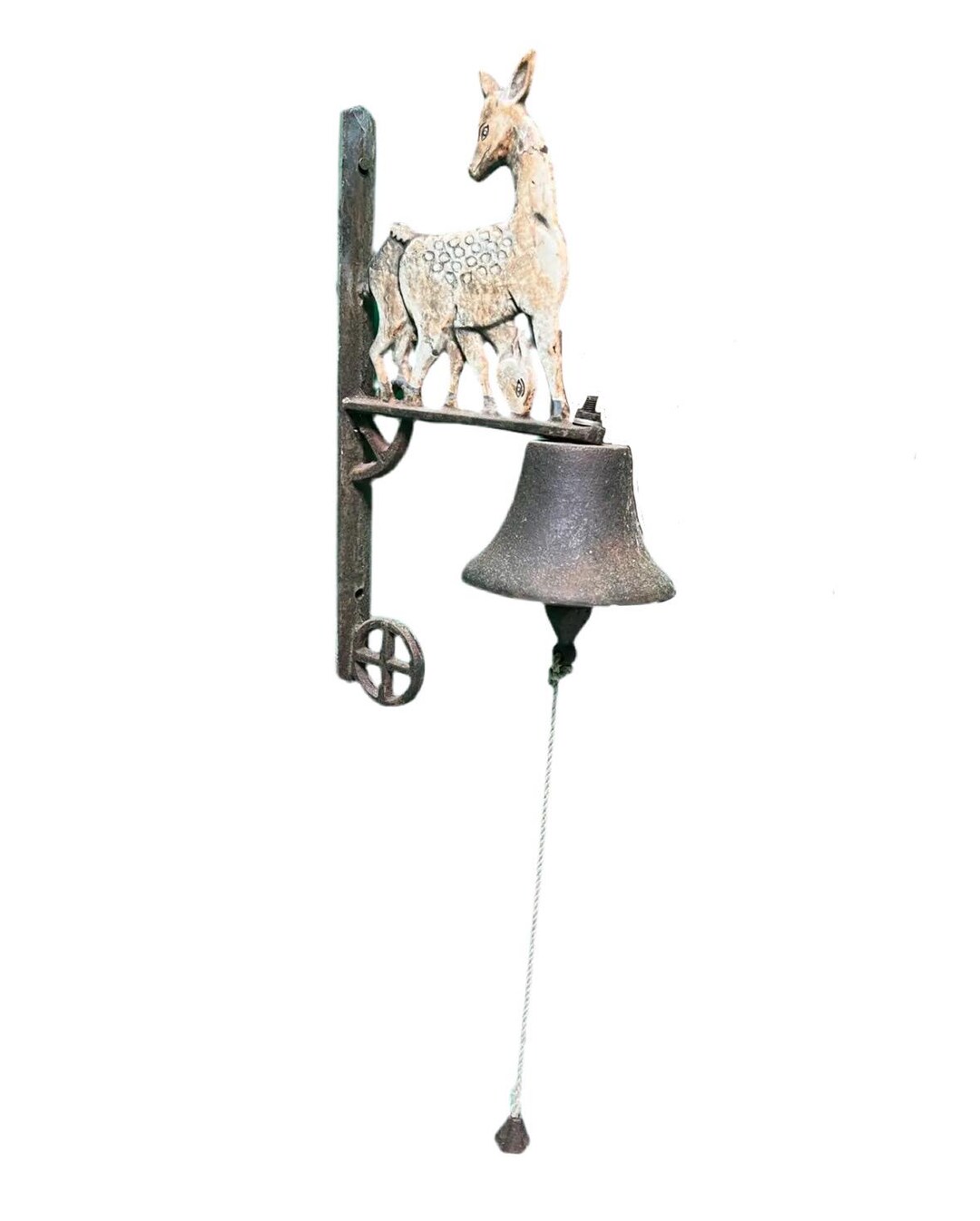 Vintage Iron Wall Hanging Dinner Bell With Deer Figures - Etsy