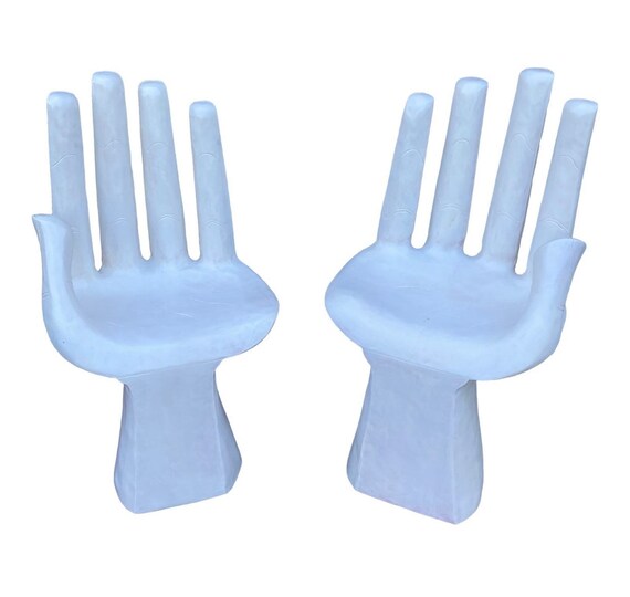 1990s White Wooden Hand Chairs a Pair FREE SHIPPING - Etsy