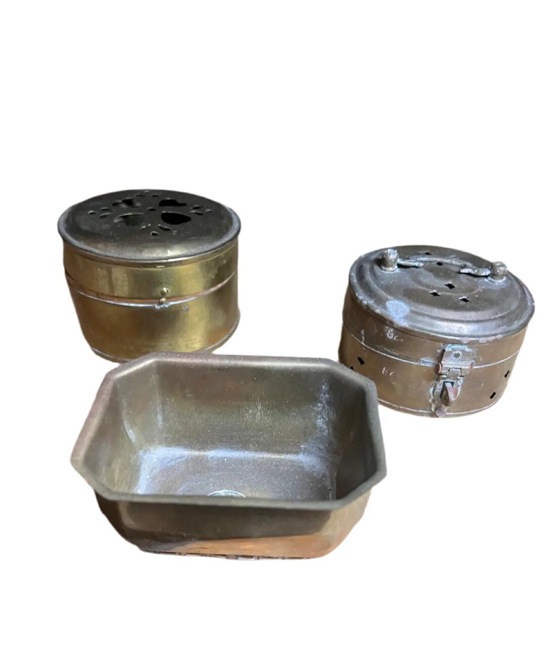 Collection of Small Brass Boxes and Bowl- Set of 3 - Etsy