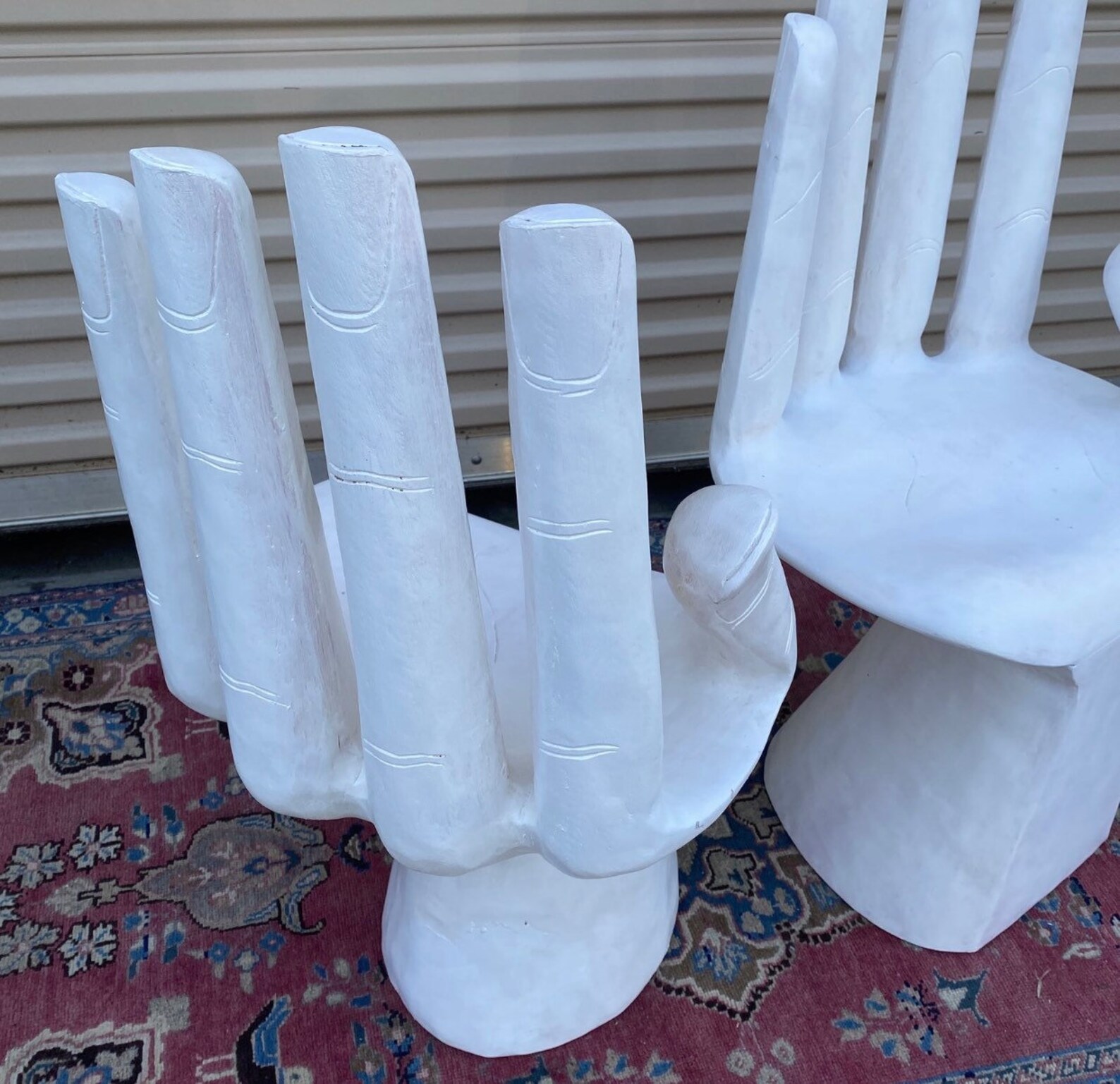 1990s White Wooden Hand Chairs a Pair FREE SHIPPING - Etsy
