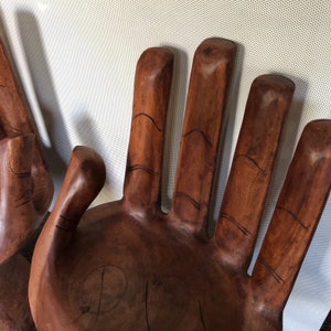 Pair of Wooden Pedro Friedeberg Style Hand Chairs. Fig House Vintage ...