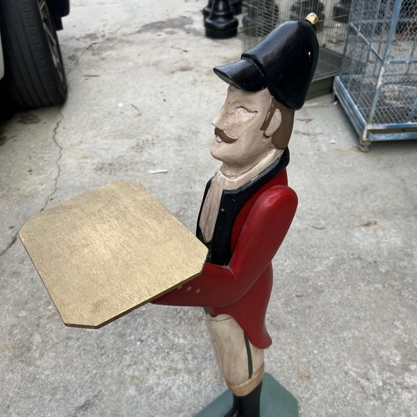 Wooden Butler Statue - Etsy
