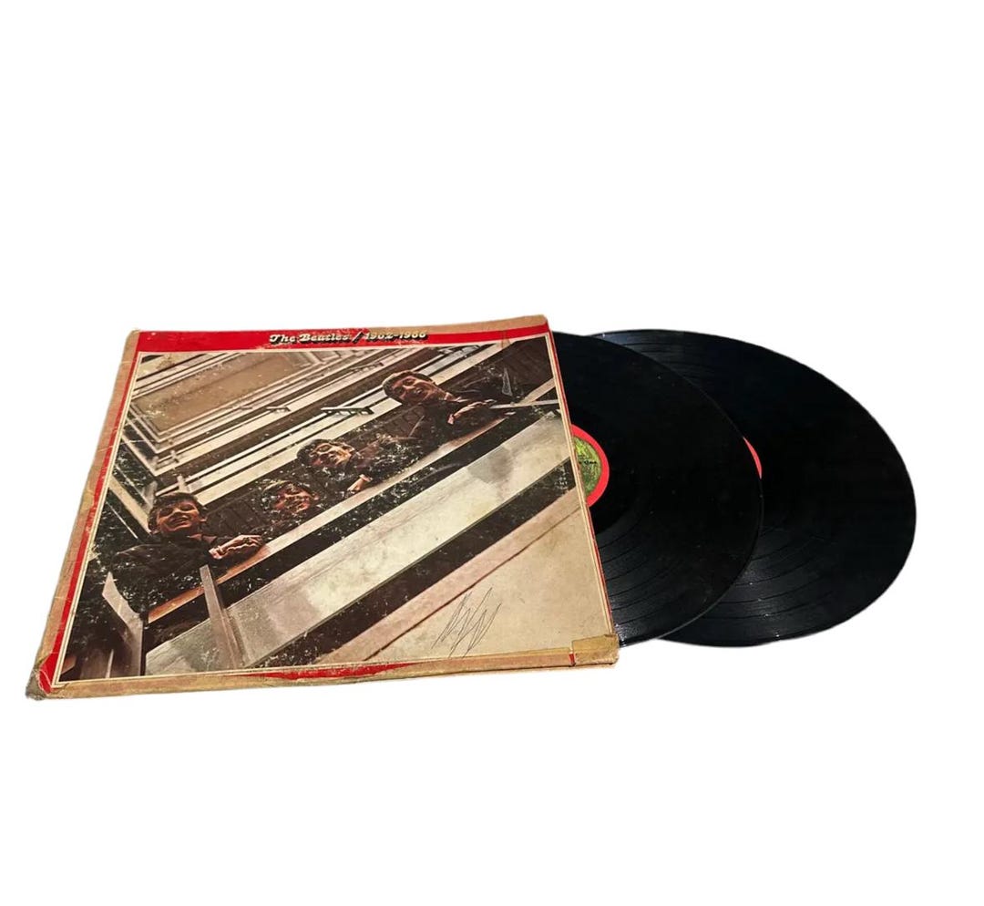 The Beatles- Red Album Vintage Vinyl - Etsy