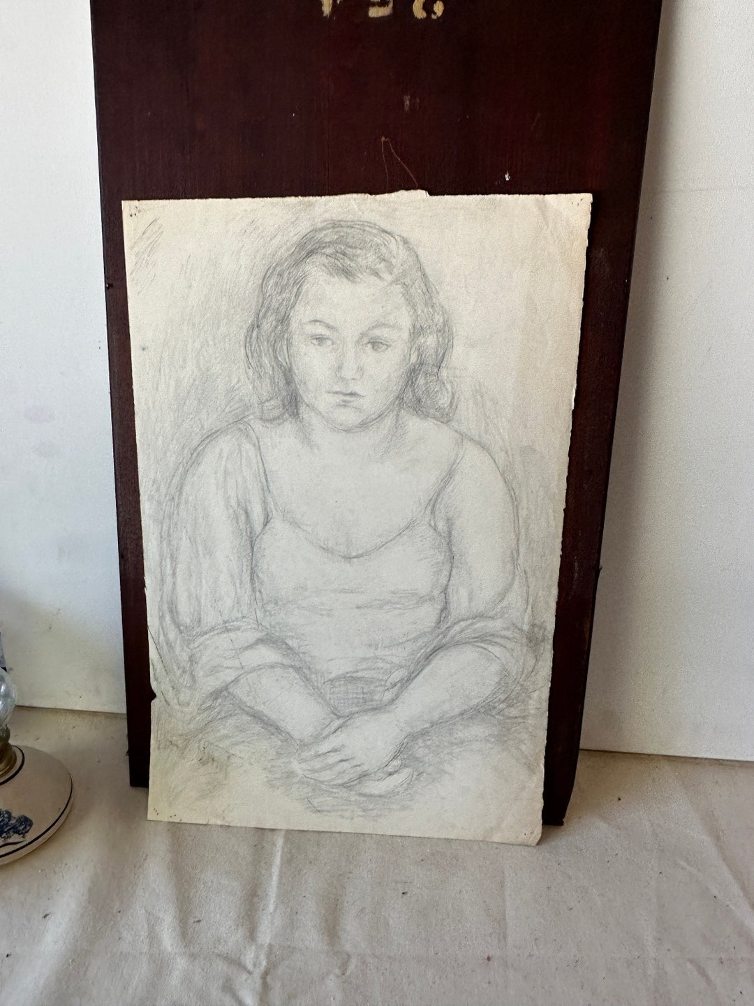 Expressionism Pencil Sketch of a Girl - Etsy