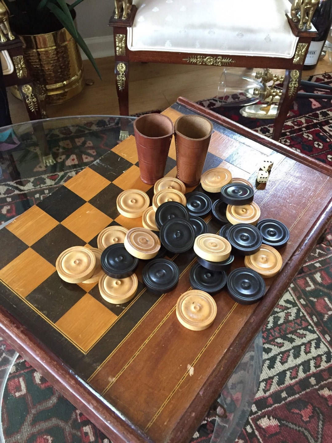 Antique Checkerboard. Circa 19c. Wooden Inlay and Dovetail - Etsy