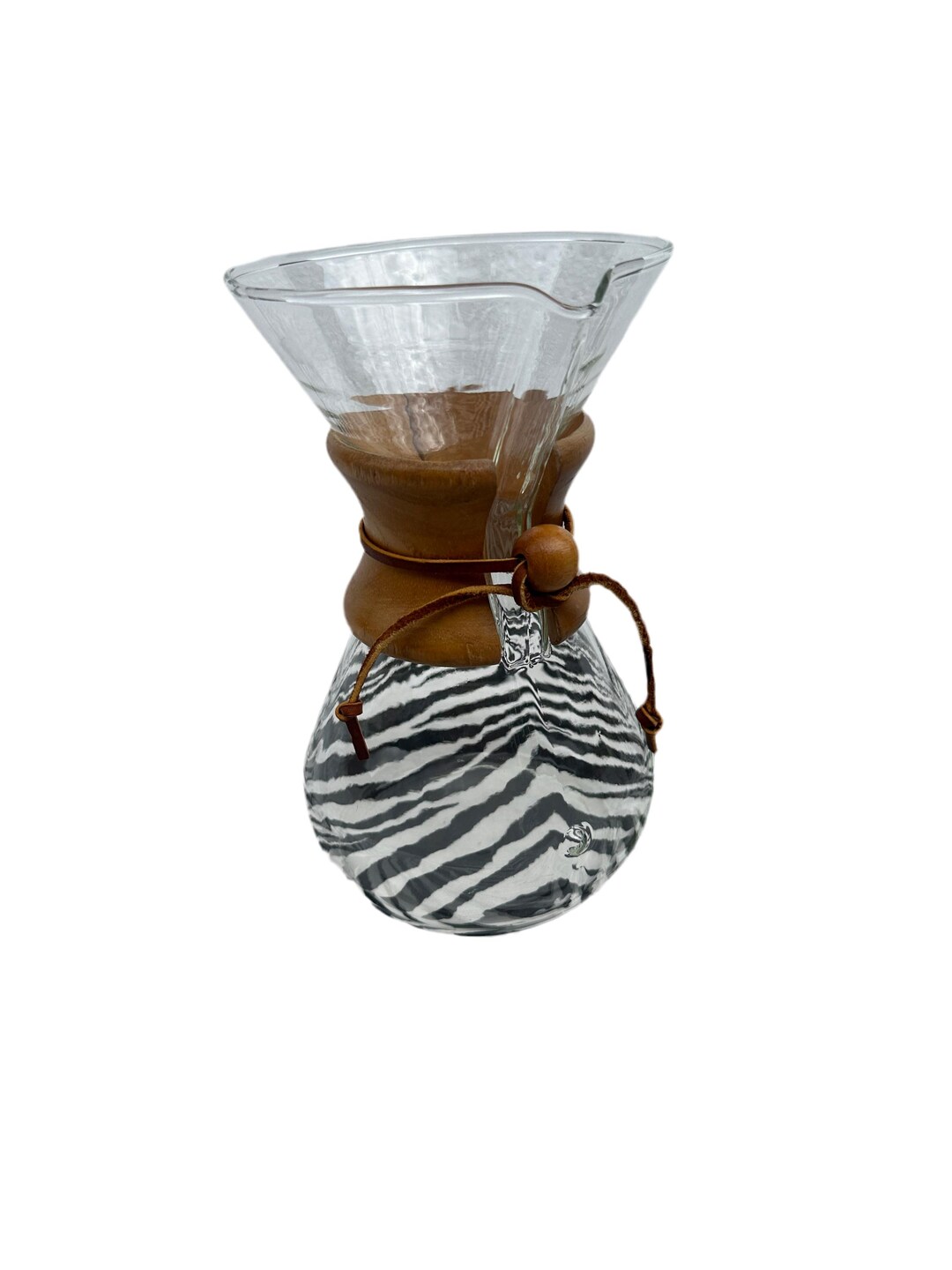 Boho Chic Pour Over Glass Coffee Maker With Wooden Accents - Etsy