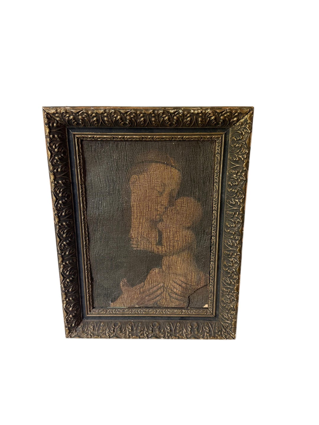 Antique Renaissance Painting of Father and Child, Framed - Etsy