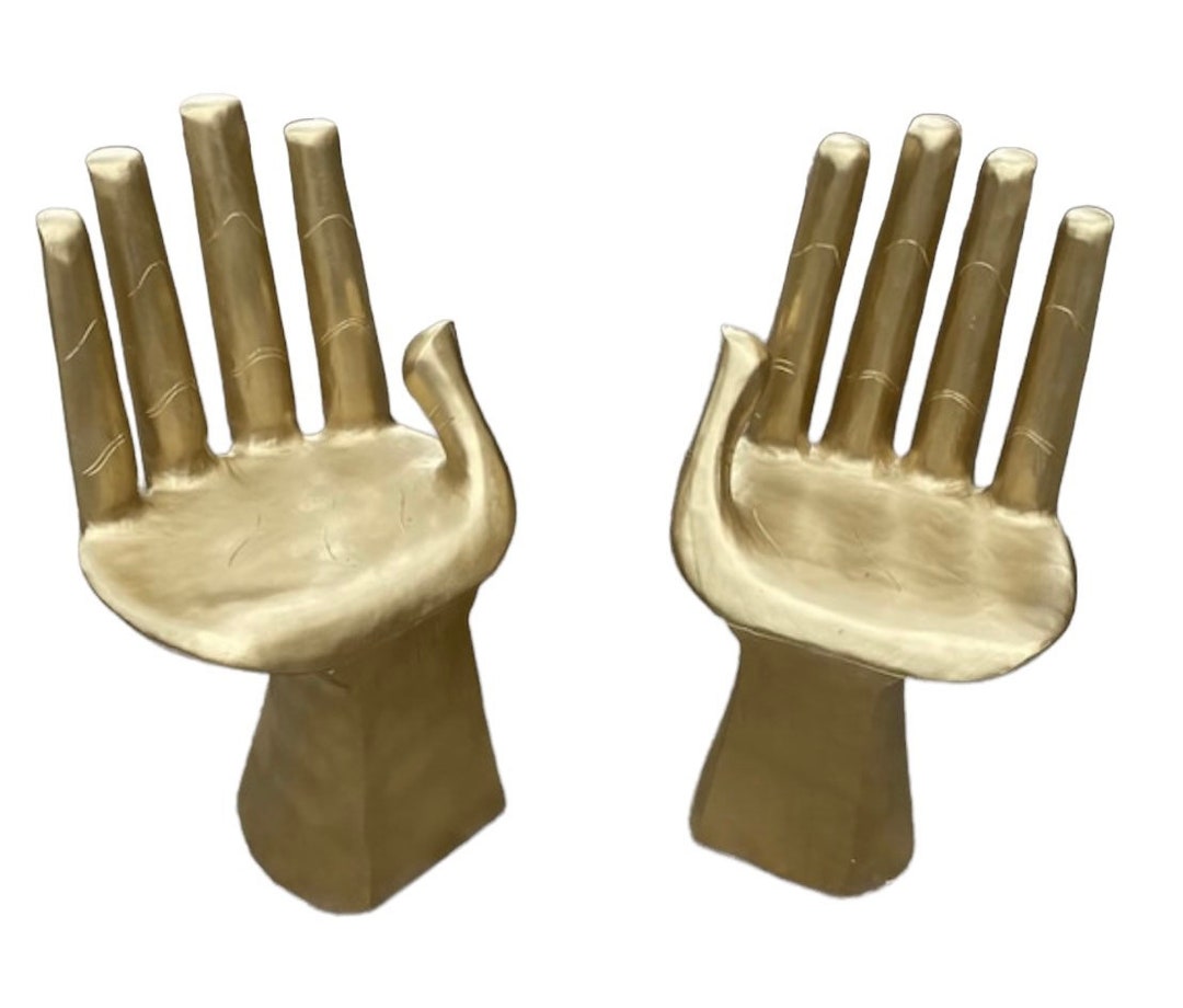One Hand Chair. Wooden Hand Chairs. Pedro Friedeberg Style Gilded ...