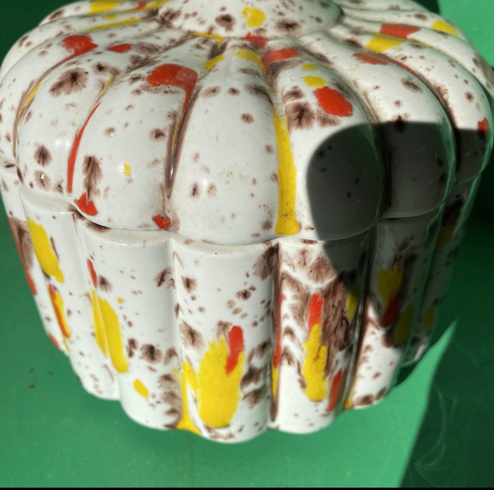 1970s Mid-century Modern Ceramic Splatter Pottery With Lid - Etsy