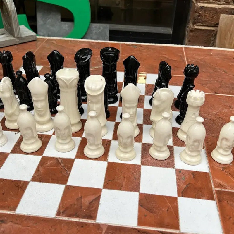Ceramic Chess Set - Etsy