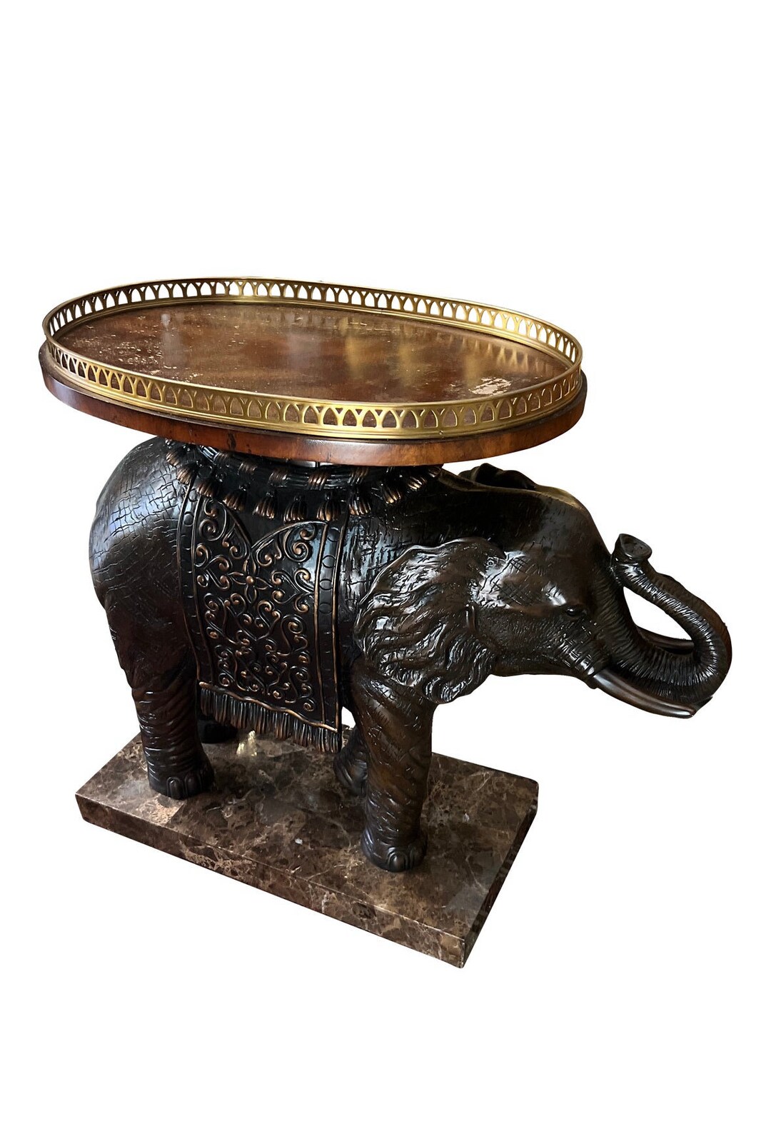 1960s Maitland Smith Elephant Table With Wooden Top - Etsy