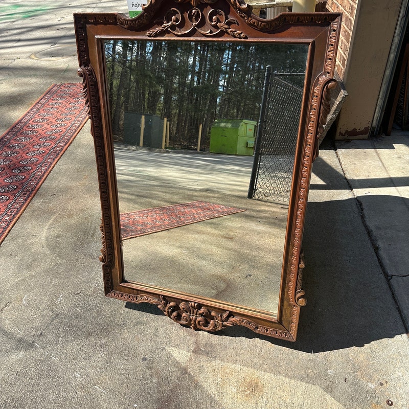 Large Vintage Mirror - Etsy