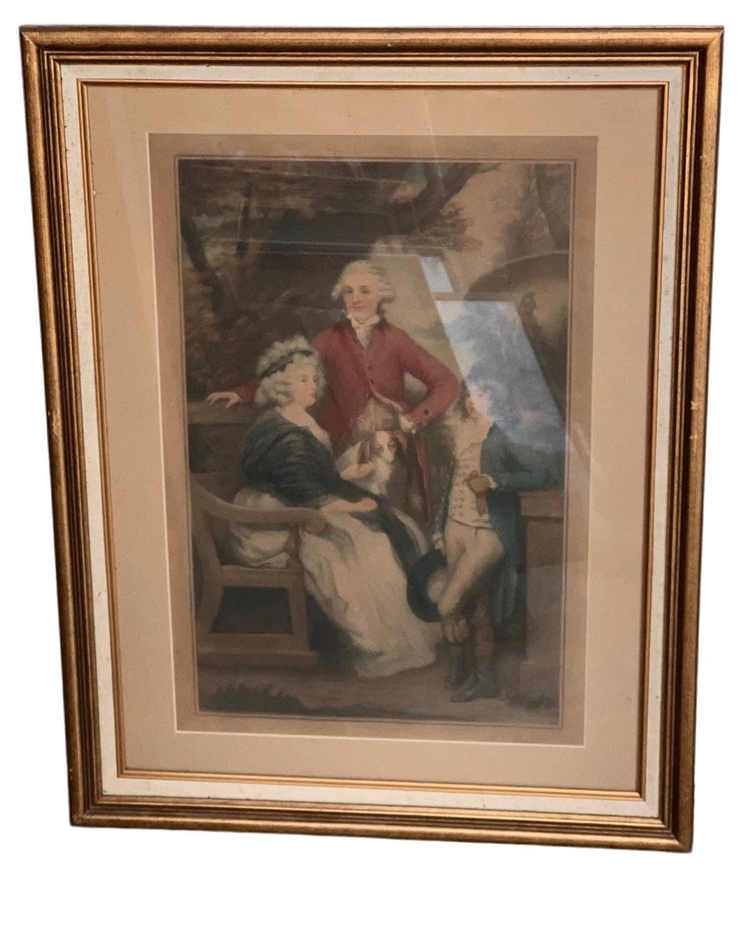 Signed Litho Painting of Family - Etsy