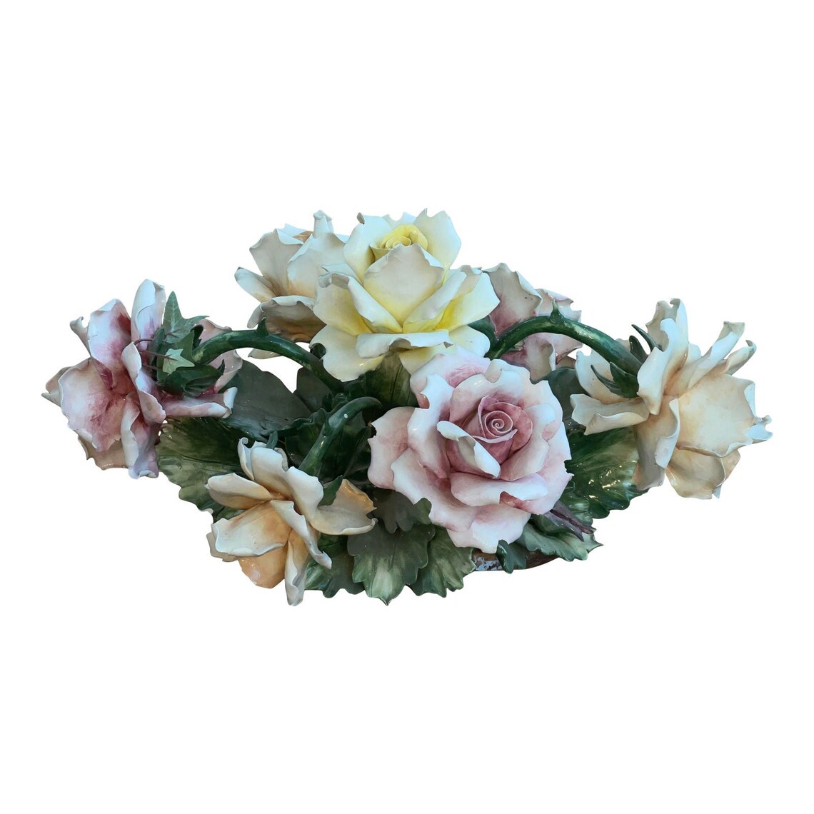 Vintage Capodimonte Flower Floral Centerpiece - Etsy