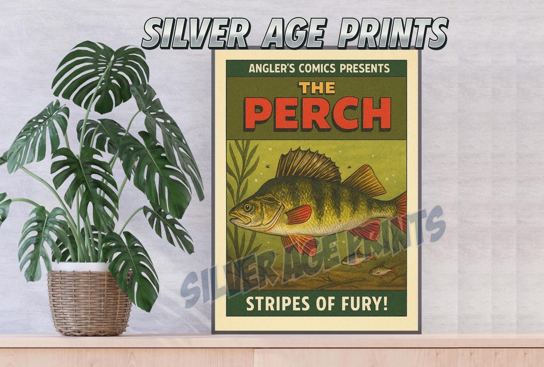 THE PERCH - Angler/fishing Themed Comic Book Art Poster | A4/A5 Wall ...