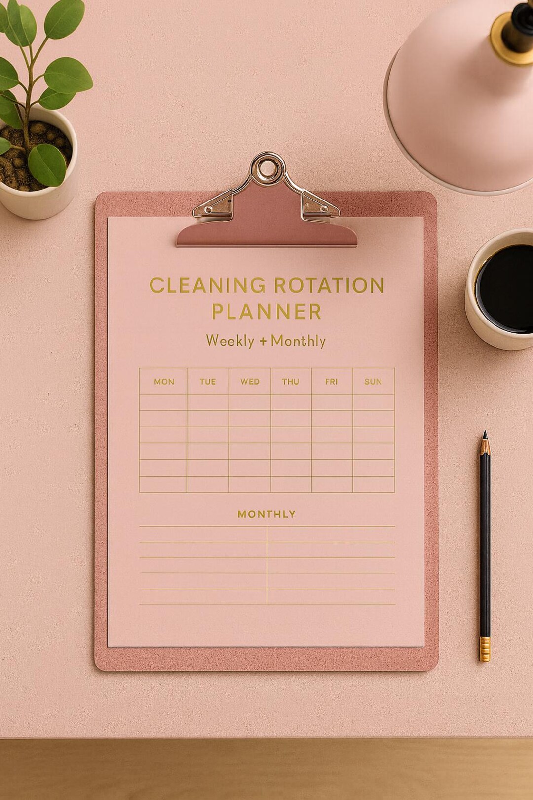 Cleaning Rotation Planner - Pink Edition - Etsy