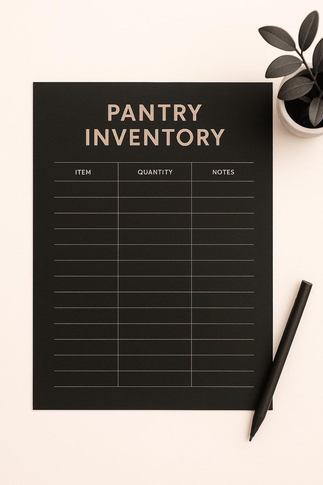 Pantry Inventory – Black Edition. - Etsy