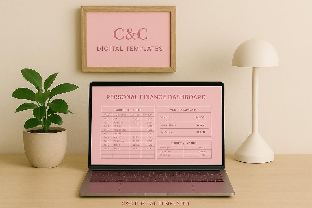 Personal Finance Dashboard – Pink Edition - Etsy