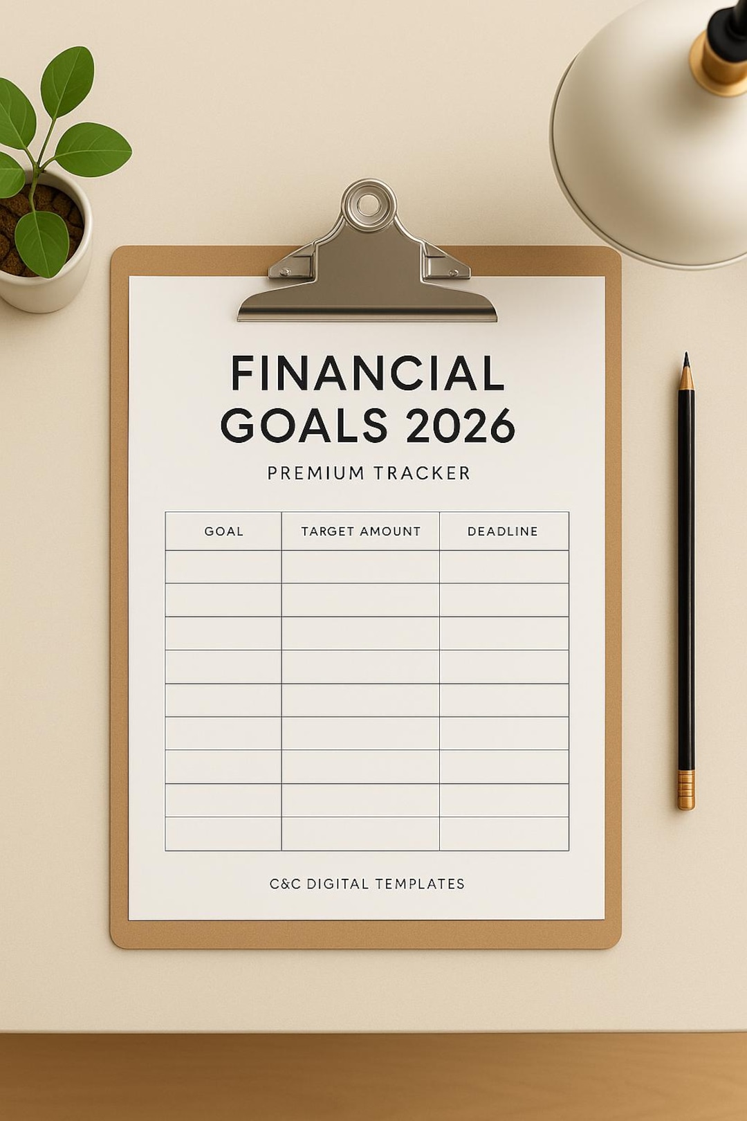 Financial Goals 2026 – Premium Tracker - Etsy
