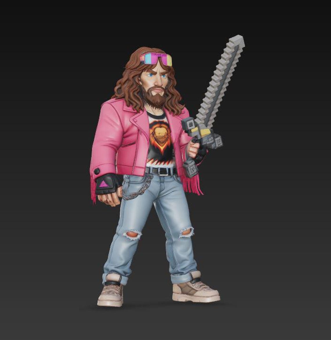 Garet Garison Inspired 3D STL File – Minecraft Style Character – 3D ...