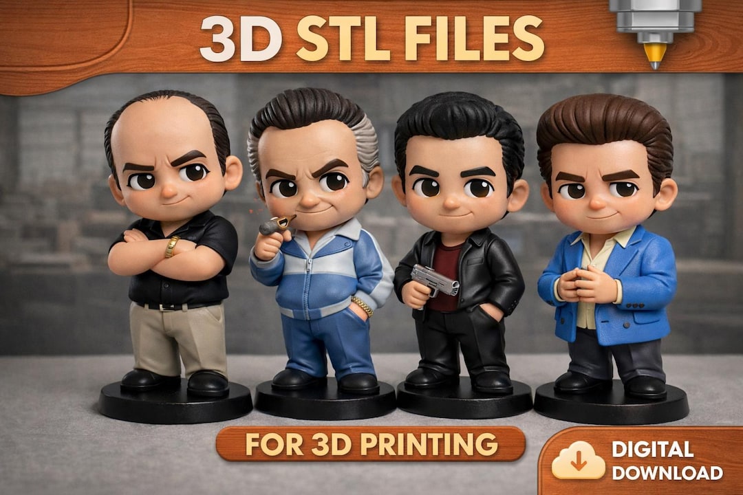Mafia Characters STL Bundle | 3D Printable Mobster Figures | Digital ...