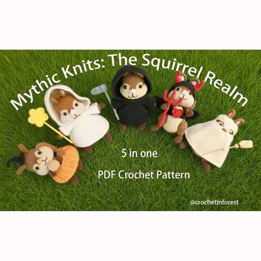 Halloween Crochet Patterns/mythic Knits: the Squirrel Realm - Etsy